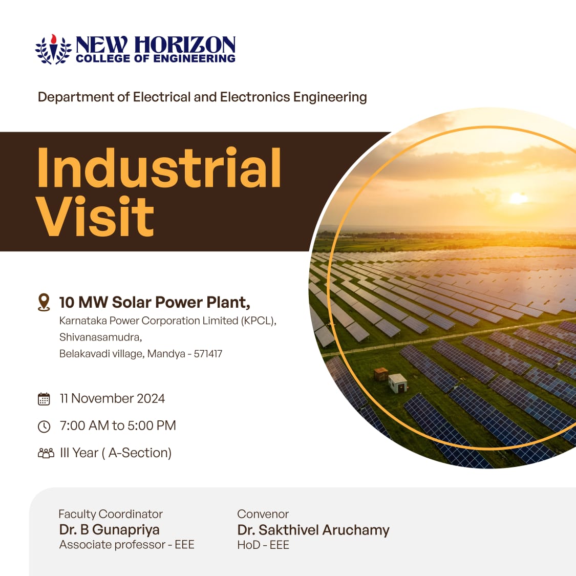 Industrial Visit to Shivanasamudra Hydro Plant | NHCE